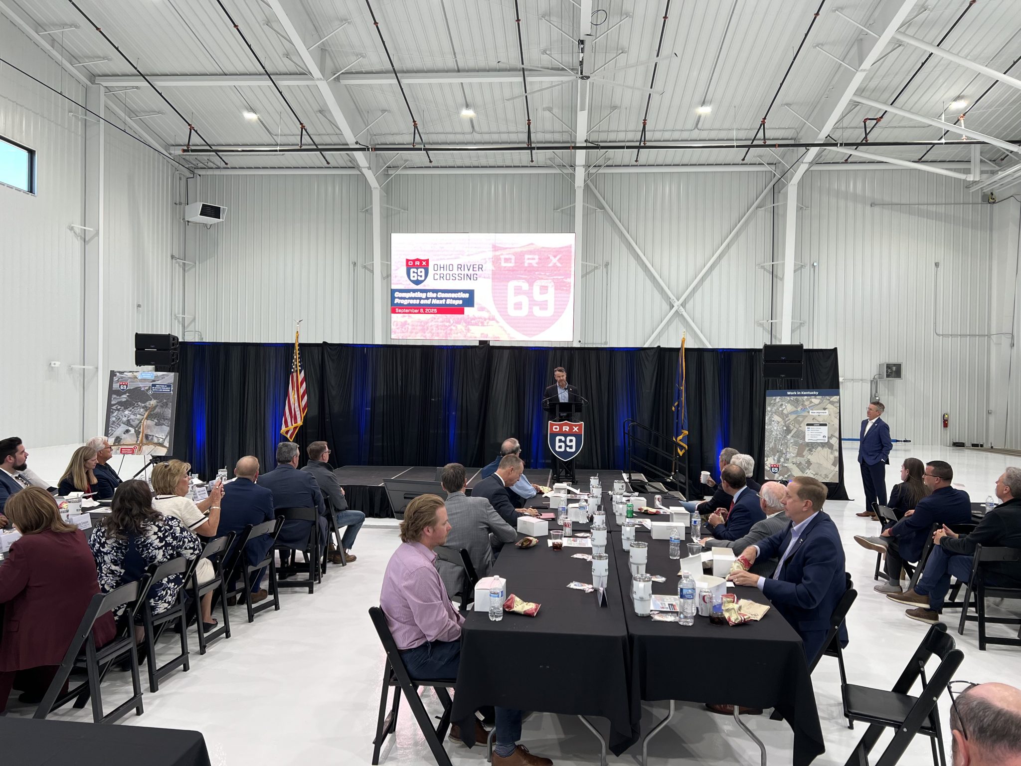 PHOTOS: Young, Secretary Duffy, Officials Participate in I-69 Bridge ...